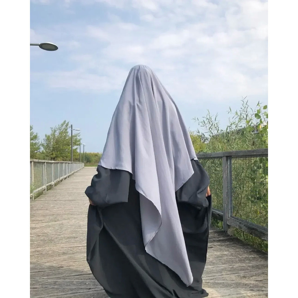 Hijabs Long Khimar for Muslim Women Plain Instant Hijab Turkey Saudi ...