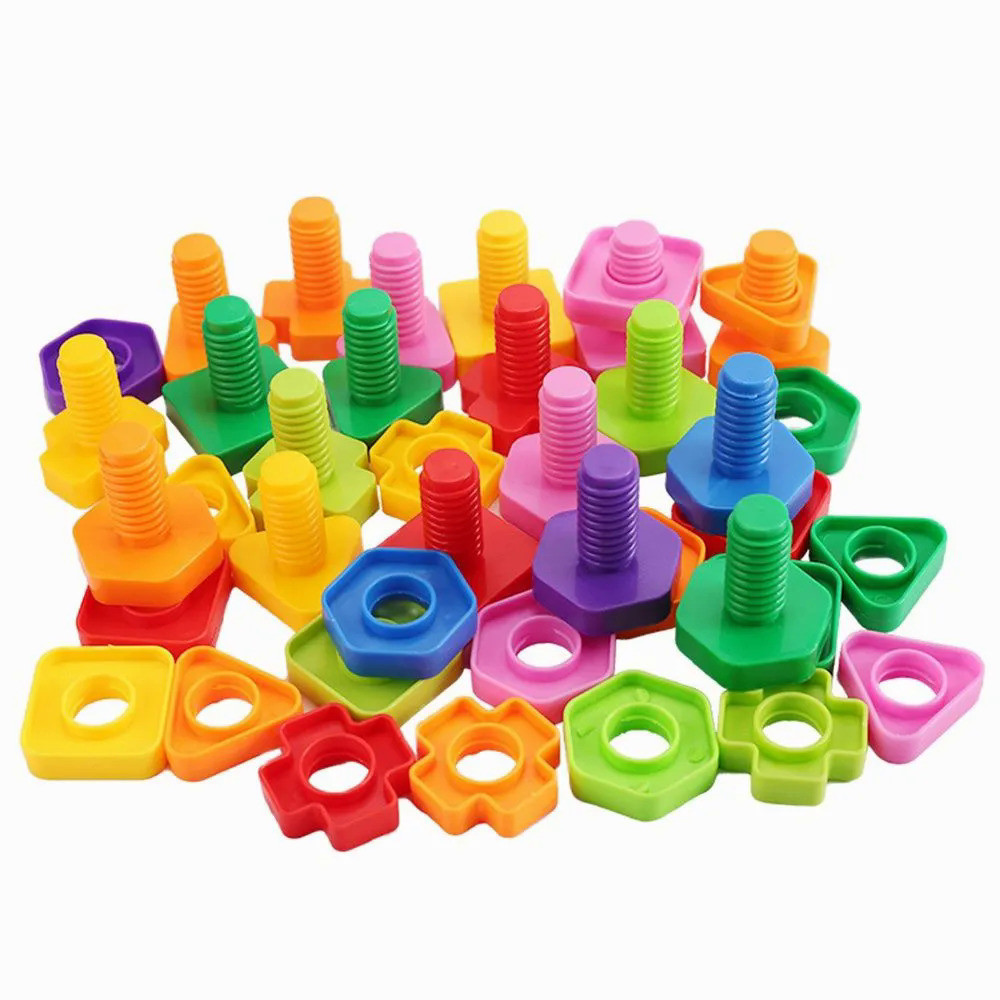 10/20Pcs Set Screw Building Blocks Creative Mosaic Puzzle Toys For ...