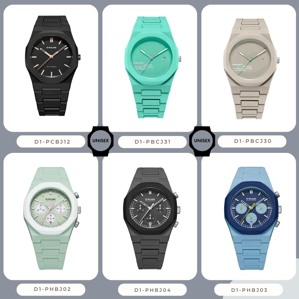 D1 Milano นาฬิกาข้อมือผู้ชาย รุ่น รุ่น ULTRA THIN POLYCARBON D1-PCBJ12 ...