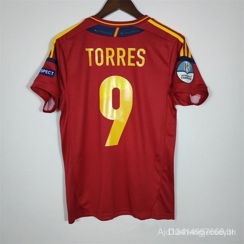 เสื้อกีฬาแขนสั้น ลายทีมชาติฟุตบอล Spain RAMOS TORRES 2012 ชุดเหย้า ...
