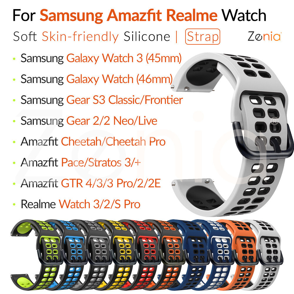 22 มม.สายนาฬิกาซิลิโคนสําหรับนาฬิกา Samsung 3 45 มม.46 มม.เกียร์ S3 ...