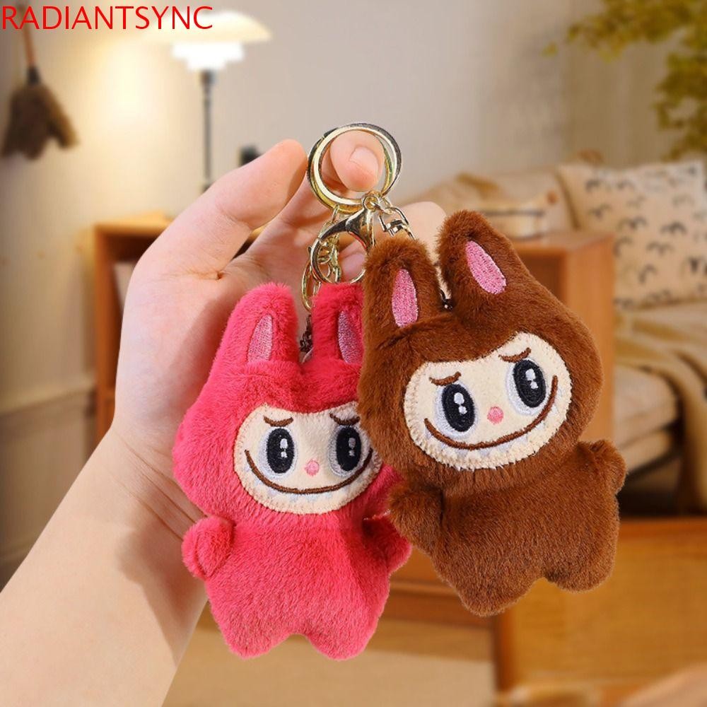 Radiantsync Labubu พวงกุญแจกระต่ายน้อย, ปุยนุ่มการ์ตูนตุ๊กตาพวงกุญแจ, กระเป๋าเป้สะพายหลัง ...