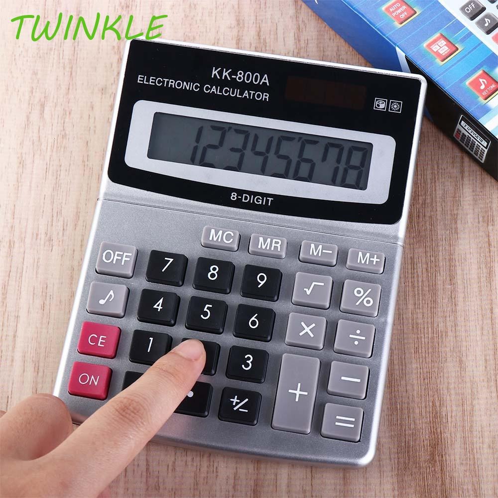 Twinkle1 Calculadora ตัวอักษรขนาดใหญ่หน้าจอแสดงผลกว้างเลขคณิต KK-800A ...
