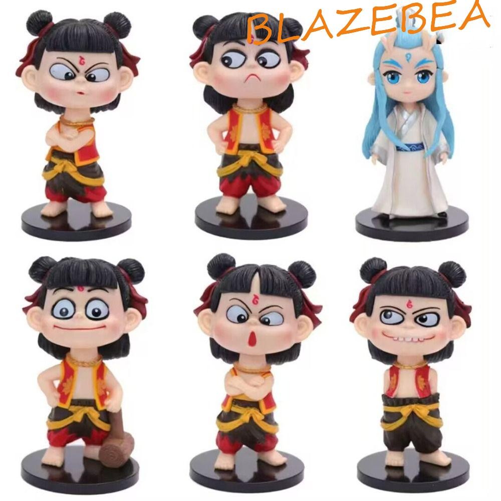 Blazebea 6 ชิ้น/เซ็ต NeZha2 Action Figure, Q Versie PVC ตุ๊กตา NeZha2 ของเล่น,คอลเลกชันอะนิเมะ ...