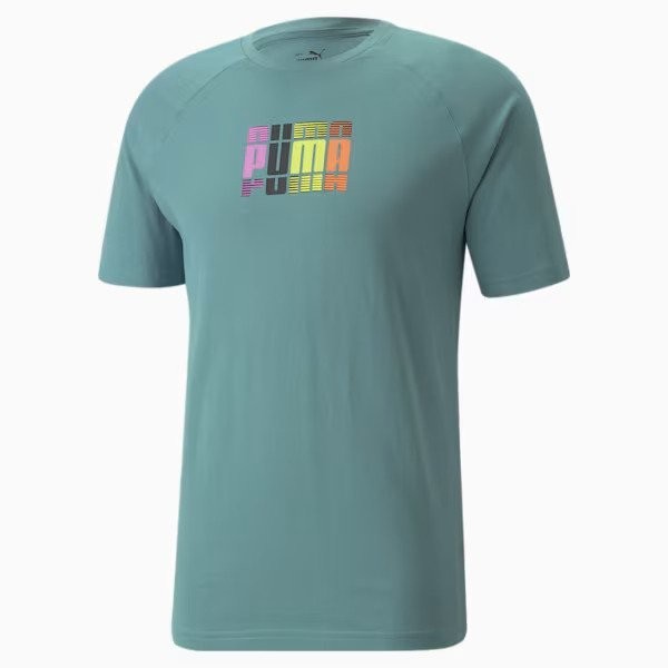 Puma เสื้อยืด พิมพ์ลายกราฟฟิคแร่ สีฟ้า หลากสี 84856650/20222 | Shopee ...