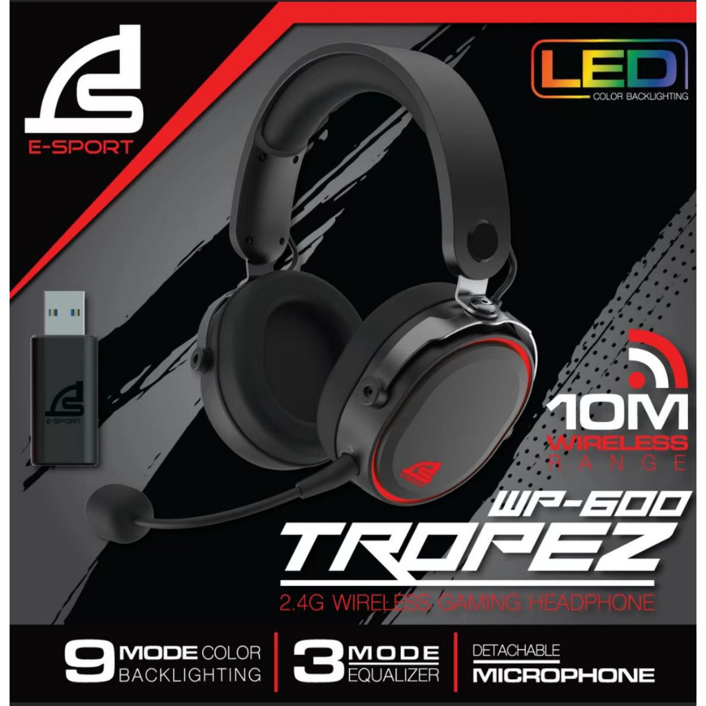 SIGNO E-Sport 2.4G Wireless Gaming Headphone TROPEZ รุ่น WP-600 (หุฟัง ...