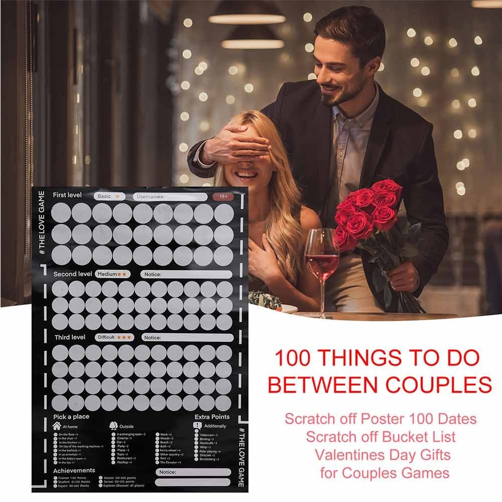 100 Things To Do Between Couples Loveguide Planner Of Your Bedtime Adventures | Shopee Thailand