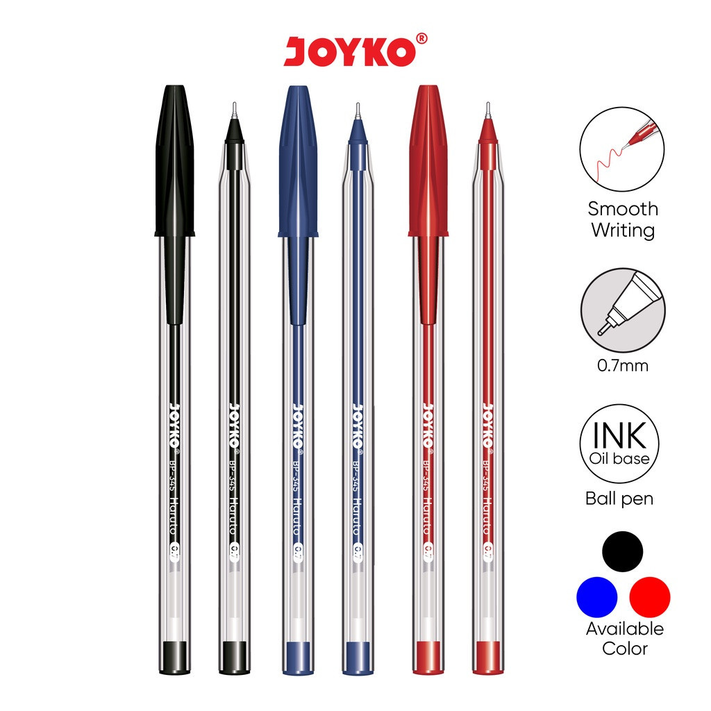 Joyko BP-345 Haruto Tip 0.7 mm Ball Pen - โหล | Shopee Thailand