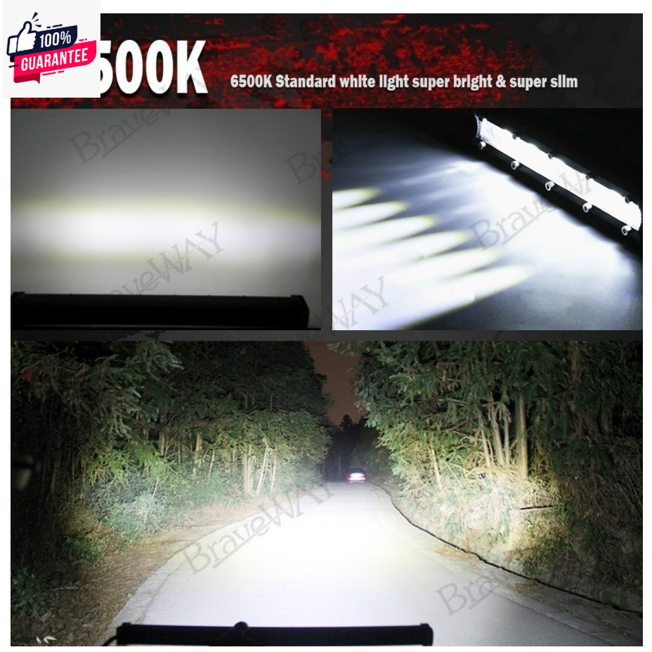 Slim inch Led Light Bar 24v led light 4x4 Offroad For Trucks ATV UAZ ...