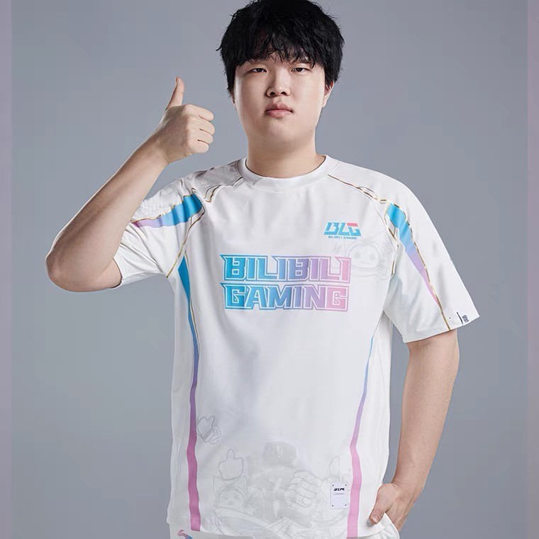 เสื้อกีฬาแขนสั้น ลายทีม Li Ning LPL 2024 Season BLG Esports เสื้อยืดแขนสั้น คอกลม ดูดซับเหงื่อ ...