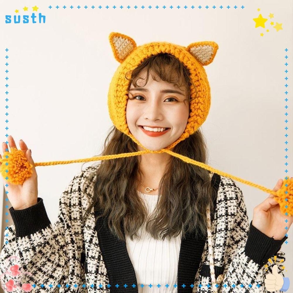 Susth ที่ครอบหู ผ้าวูลถัก ให้ความอบอุ่น น่ารัก สไตล์เกาหลี ฤดูหนาว ...