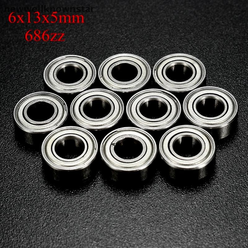 Newwellknownstar 10Pc 686ZZ 6x13x5mm Miniature Ball Bearing 6*13*5 มม. ...
