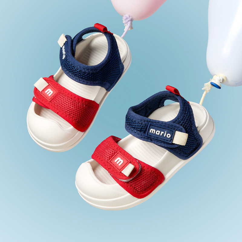 Cheerful Mario sandals รองเท้าเด็ก หลากสี ป้องกันการเตะ กันลื่น รองเท้า ...