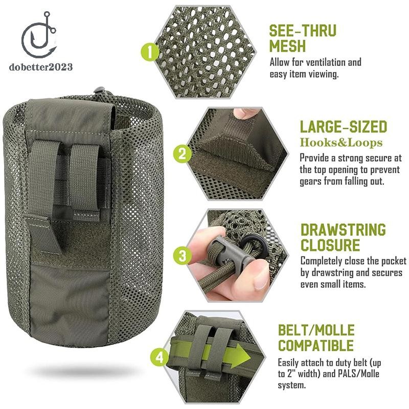 [DB] กระเป๋า Micro Folding Compact Dump Pouch Mini Folding Mesh Bag Utility Storage Outdoor ...
