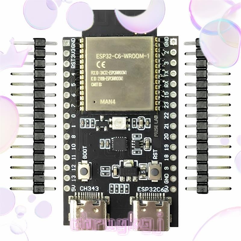 บอร์ดโมดูลทดลอง Esp32 C6 Devkitc 1 N4 Esp32 C6 Risc V Esp32 Wifi Type C 0477