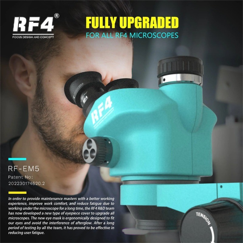 Rf4 กล้องจุลทรรศน์สเตอริโอ ป้องกันแสงรั่ว ป้องกันความเมื่อยล้า RF-EM5 ...