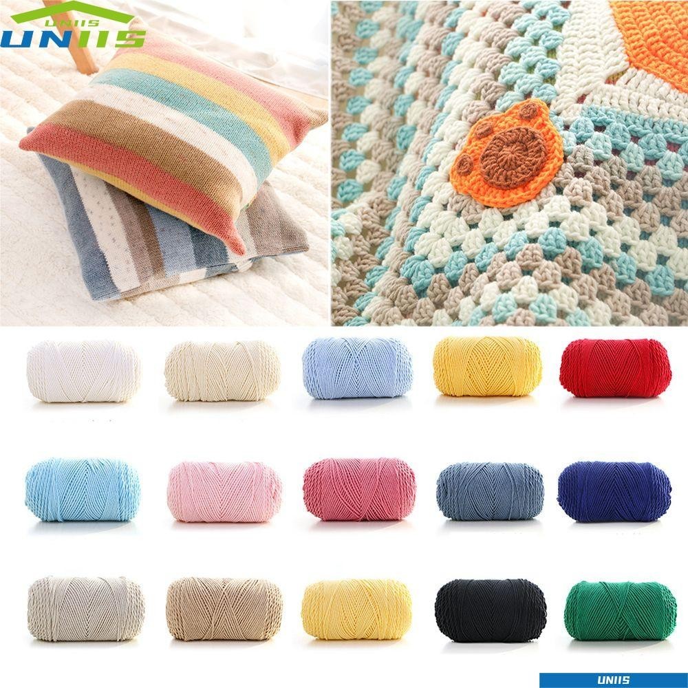 Uniis ไหมพรมขนสัตว์ ถักโครเชต์ แบบหนา 100 กรัม DIY | Shopee Thailand
