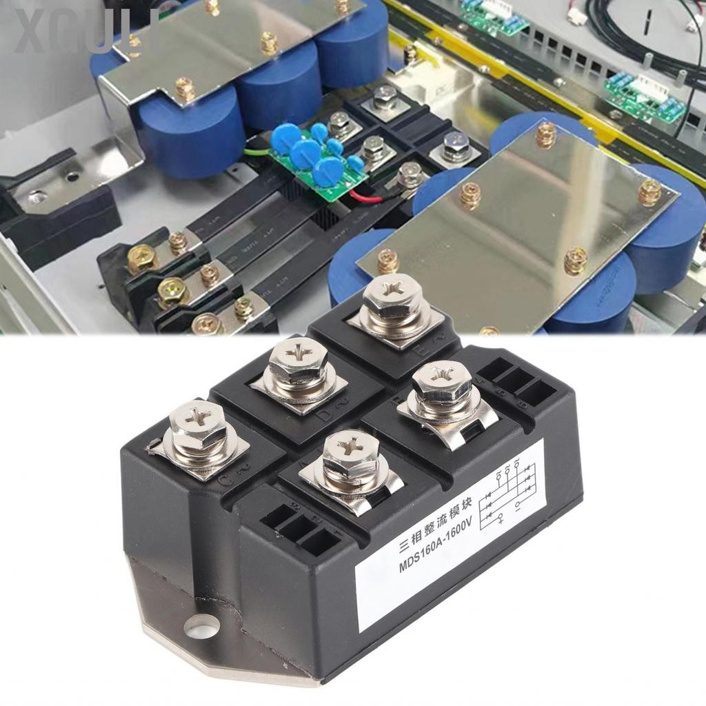 Xguli 3 เฟสไดโอดสะพานวงจรเรียงกระแส 5 โมดูลเทอร์มินัล 1600V 160A แผ่นทองแดงการแยกความเย็น ...