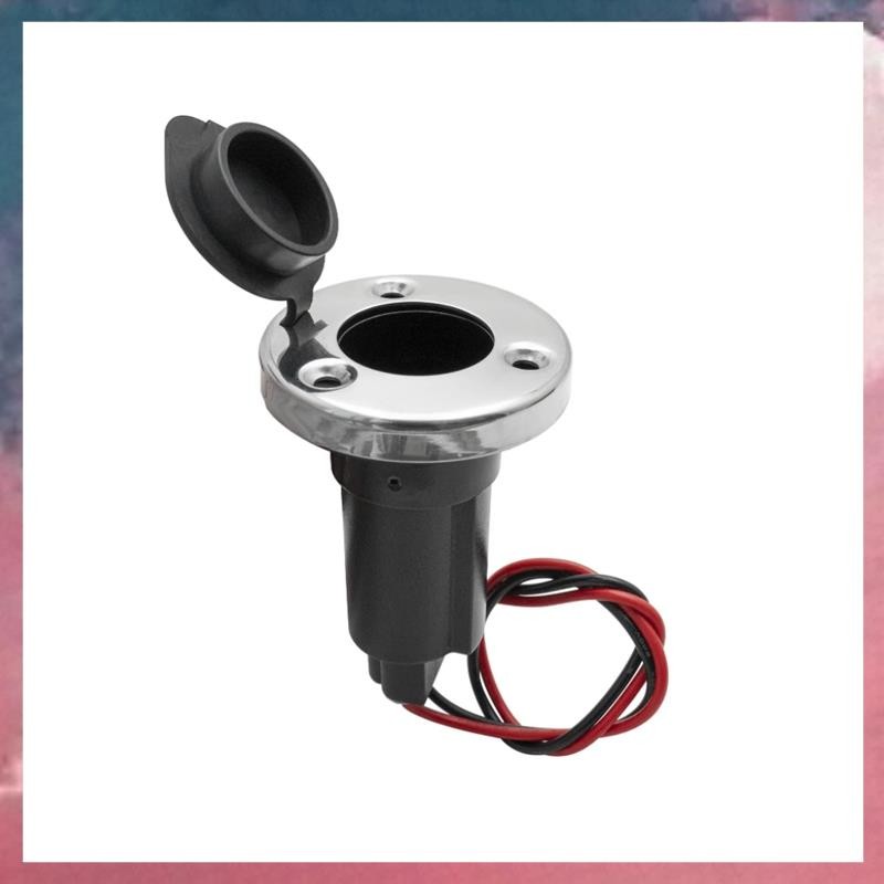 Yacht 2-Pin Stern Light Socket Plug-in Pole Base (ฐานสแตนเลส) A ...