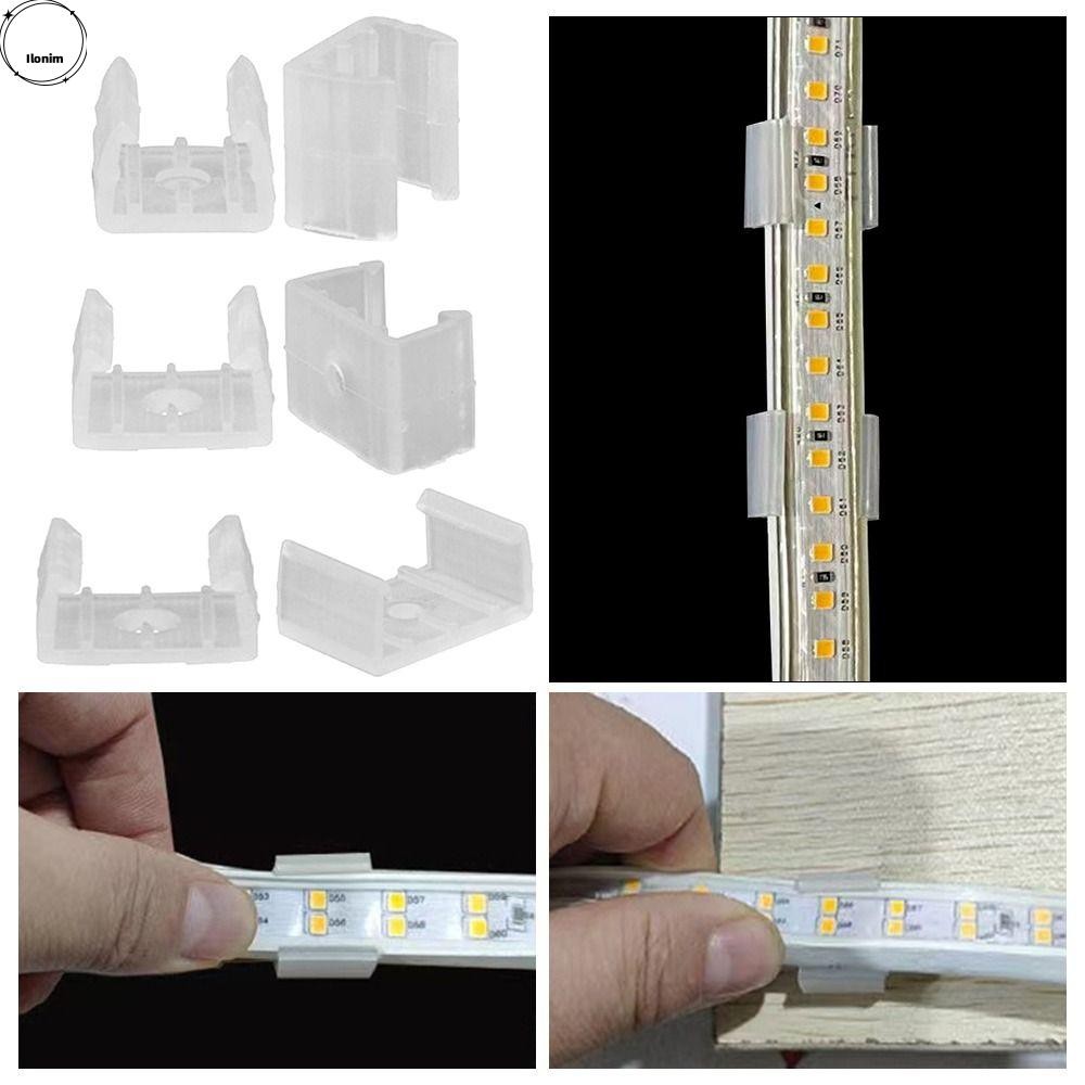 Ilonim 10PCS Light Strip Fixing Clip,กันน้ําฟรีเชื่อมLED Stripหัวเข็ม ...