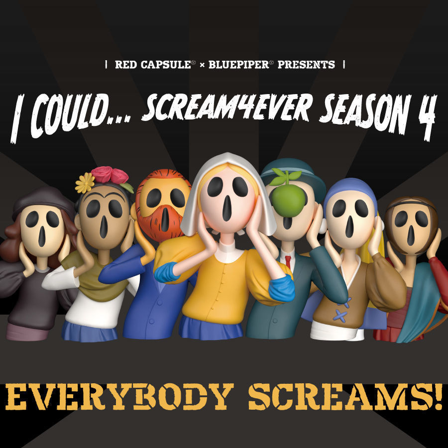 Silent Scream ฟิกเกอร์แคปซูล 4 ยืดหยุ่น สีแดง 1 รุ่น สําหรับตกแต่งบ้าน ...