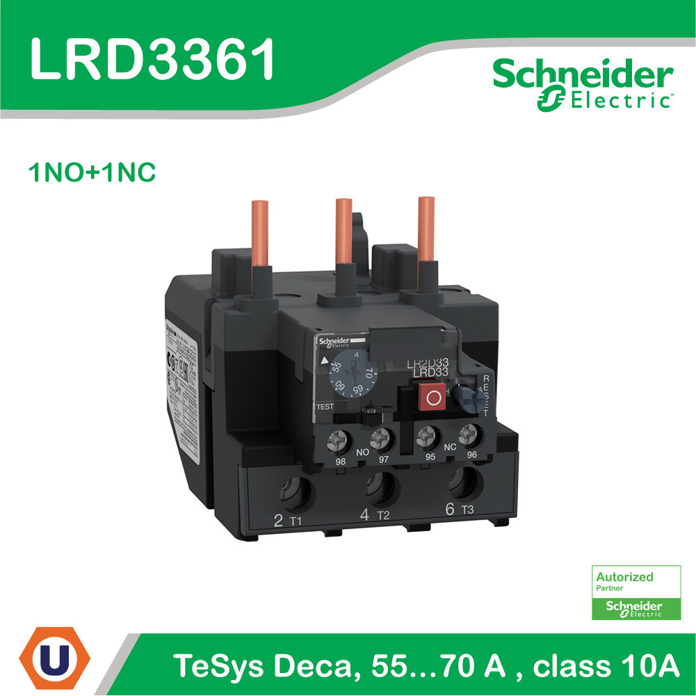 Schneider Electric LRD3361 สามารถปรับกระแสตามความต้องการได้ 55-70 A ...