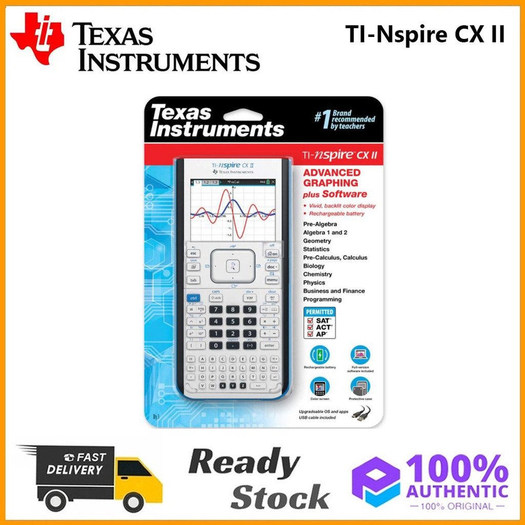 Original Texas Instruments TI-Nspire CX II เครื่องคิดเลขกราฟสี Non-CAS ...