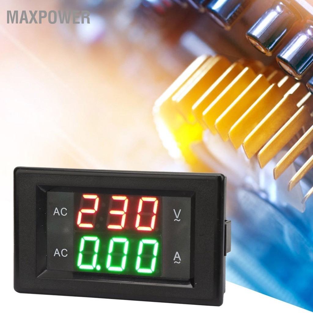 Maxpower YB4835VA จอแสดงผลดิจิตอล AC 500V/50A LED แอมแปร์มิเตอร์โวลต์ ...