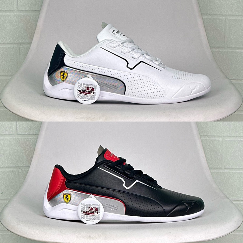 Sepatu Puma Ferrari รถดริฟท์ สีดำ สีเงิน สีแดง รองเท้ากีฬา | Shopee ...
