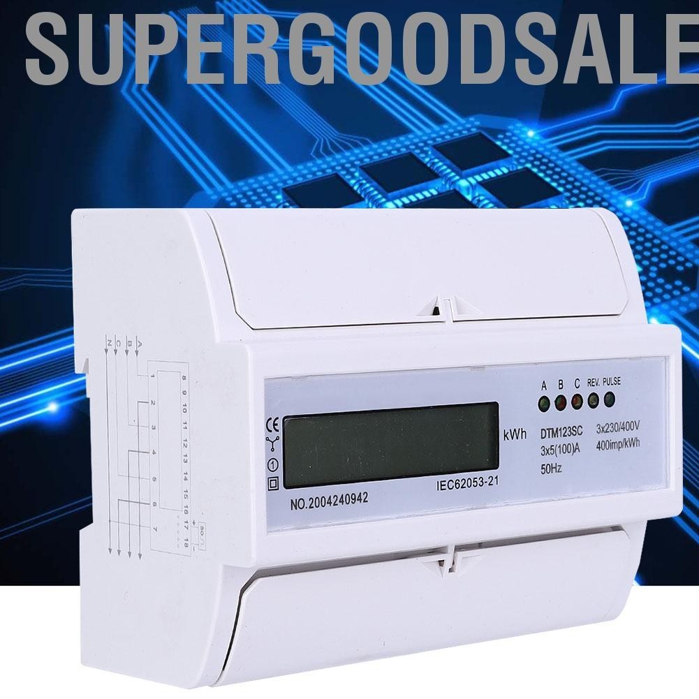 Supergoodsales Energy Consumption Digital Electric Power Meter 3 Phase ...