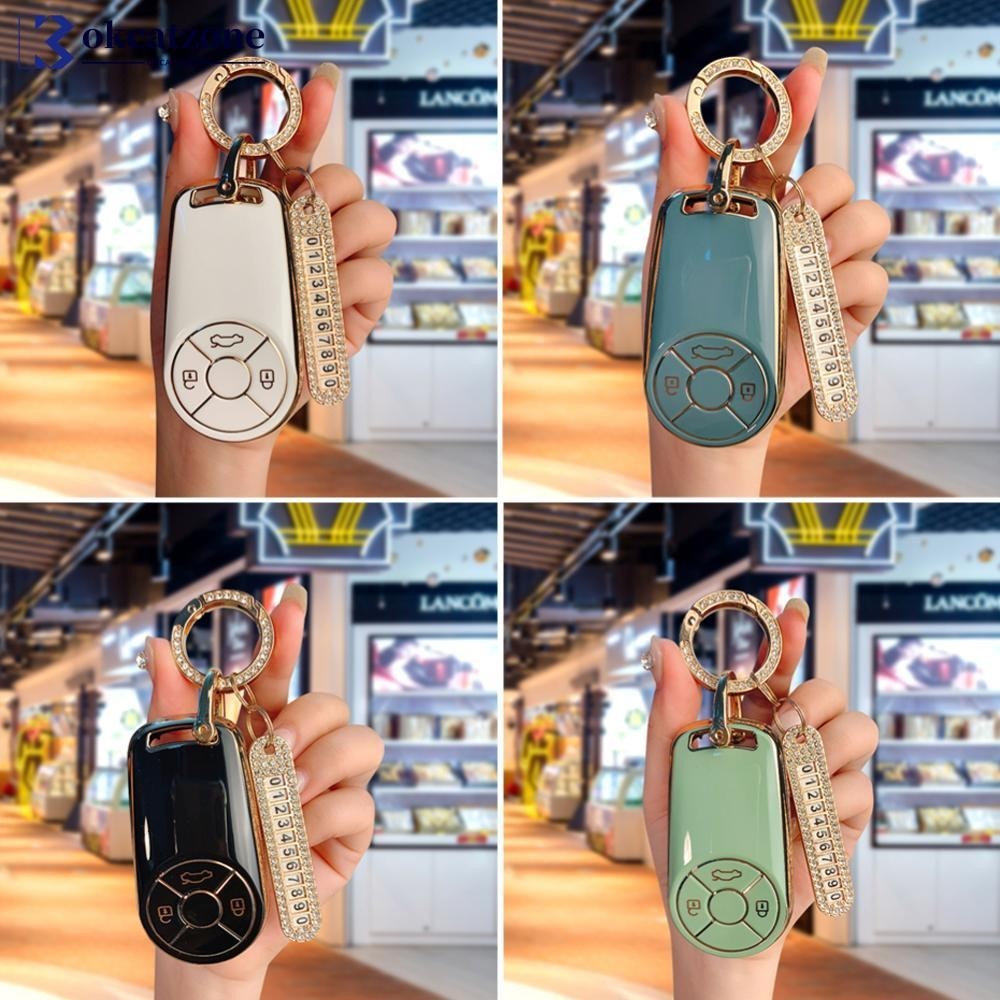 Okcatzone เคสกุญแจรีโมทรถยนต์ TPU ลายแมว สีขาว สําหรับ The GWM HAVAL H6 ...