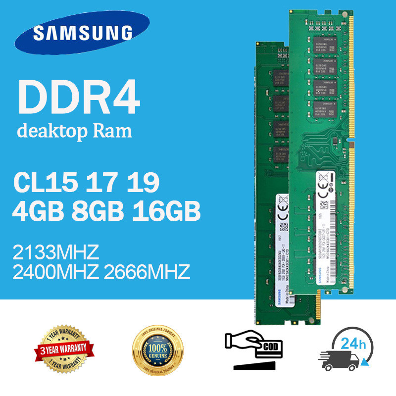 แรมหน่วยความจํา DIMM Samsung 4GB 8GB 16GB DDR4 2133MHZ 2400MHZ 2666MHZ ...