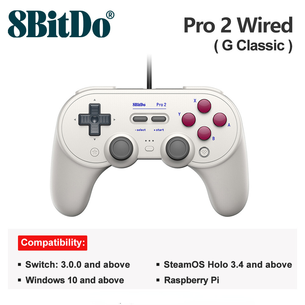 8bitdo Pro 2 เกมแพด แบบใช้สาย ปรับได้ สําหรับ Nintendo Switch PC Gamepad RetroPie Raspberry Pi ...