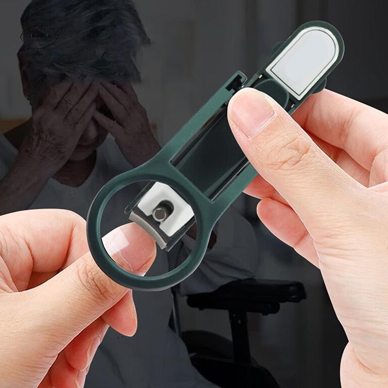 Parade ผู้สูงอายุปฏิบัติเล็บ Clipper แว่นขยาย Anti-splash Toenail เล็บ ...