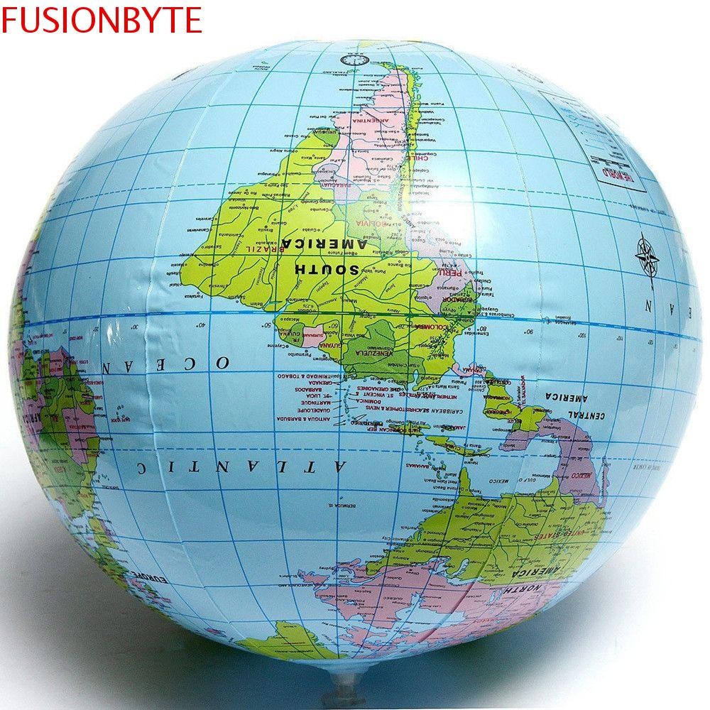 Fusionbyte Globe English Kids Blow Up ภูมิศาสตร์ Beach Ball บอลลูน Ball PVC 40 ซม. แผนที่โลก ...