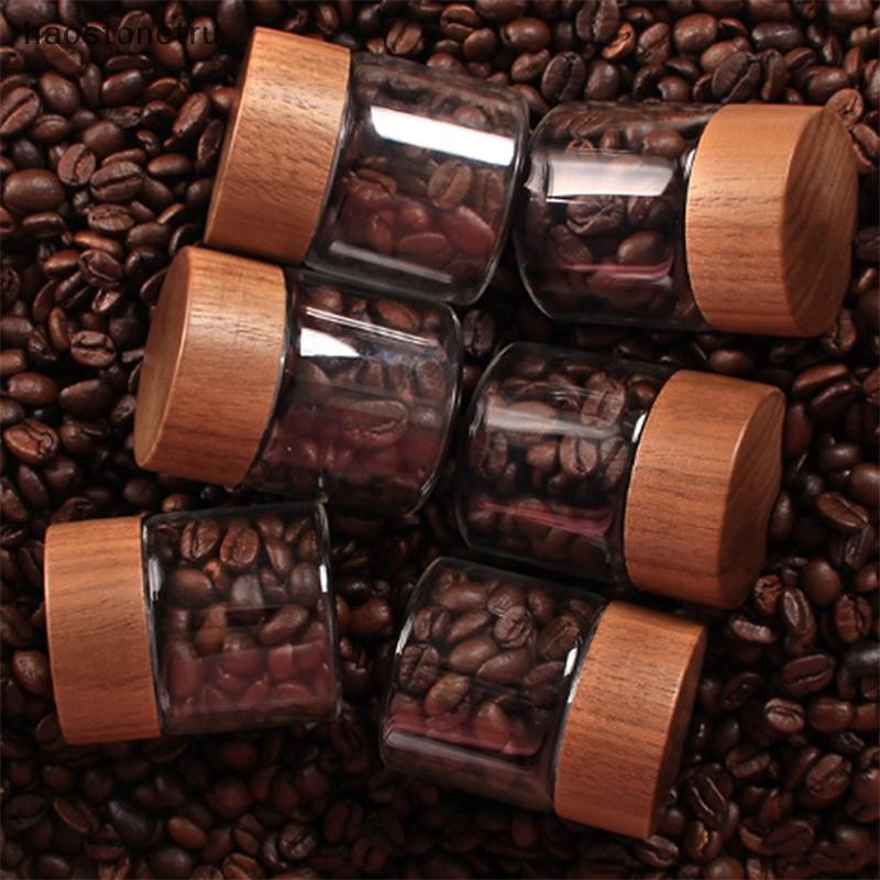 Ost Coffee Bean Glass Tube พร้อมเครื่องมือไม้หลอดบรรจุขวด Grain Storage ...