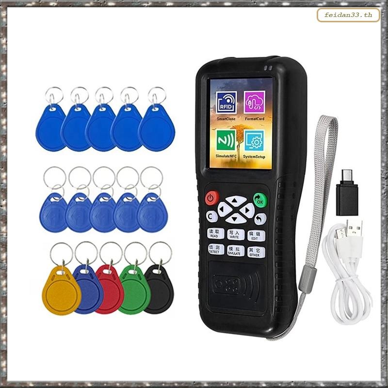 [LHY] X100 RFID NFC เครื่องอ่านการ์ดอัจฉริยะ Writer +5XUID/CUID/5200 พวงกุญแจ RFID Duplicator ...