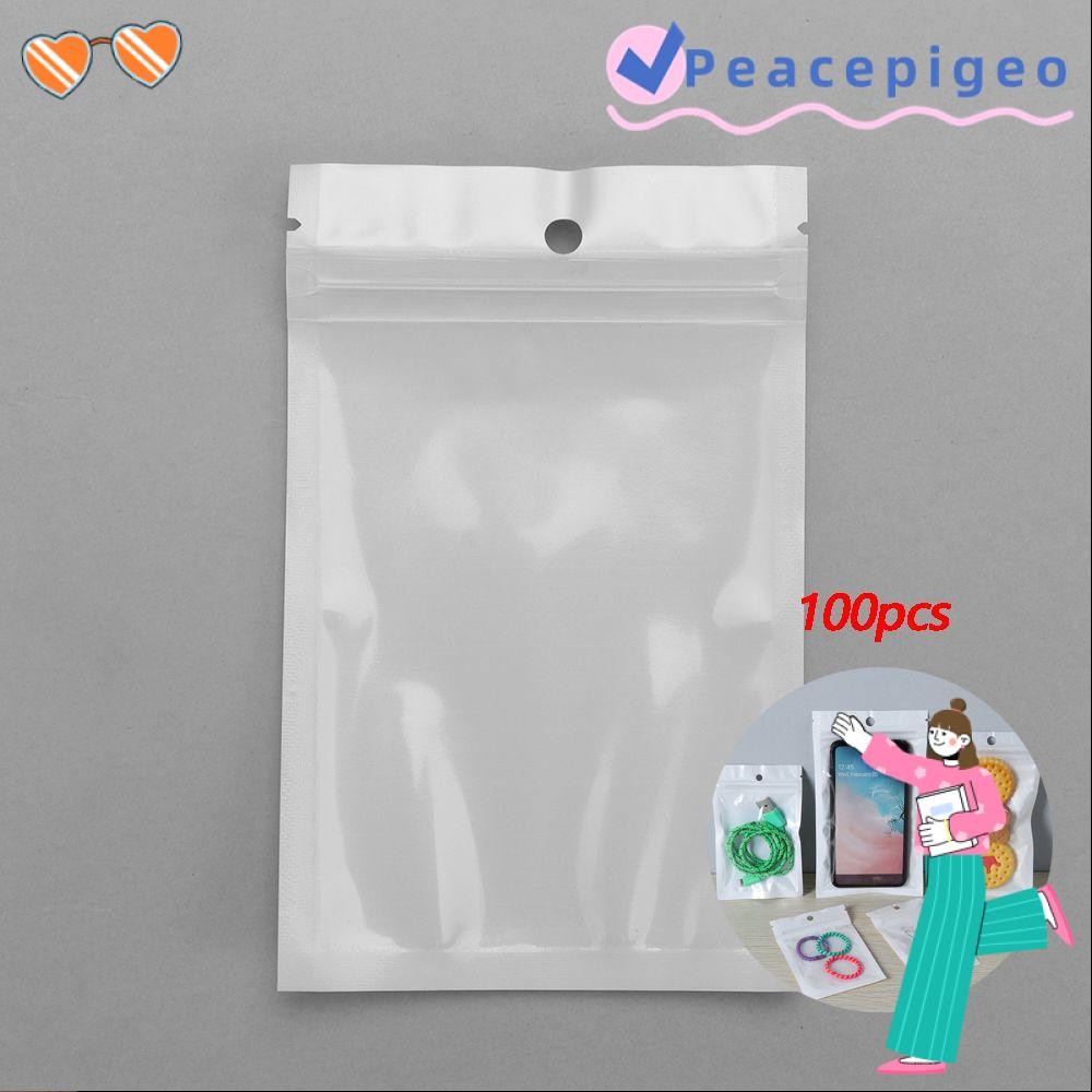 Peacepigeo 100 ชิ้นซิปขายปลีกซีลตัวเองแพ็คแขวนรู | Shopee Thailand