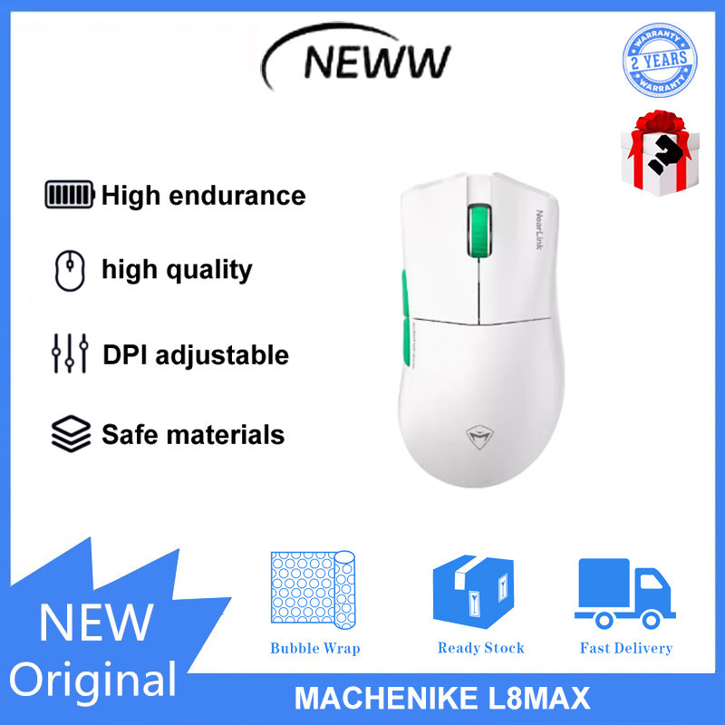 Machenike L8MAX เมาส์เกมมิ่งไร้สาย สามโหมด E-sports ฐานชาร์จ RGB ทนทาน | Shopee Thailand