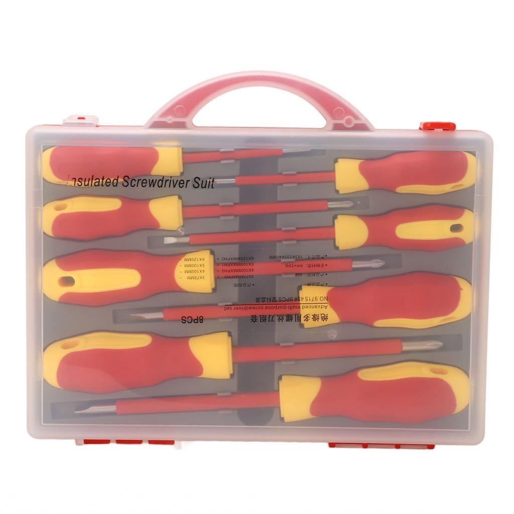 Screwdriver Assortment Kit 8 Pieces Insulated Set Magnetic Tip Safe ...