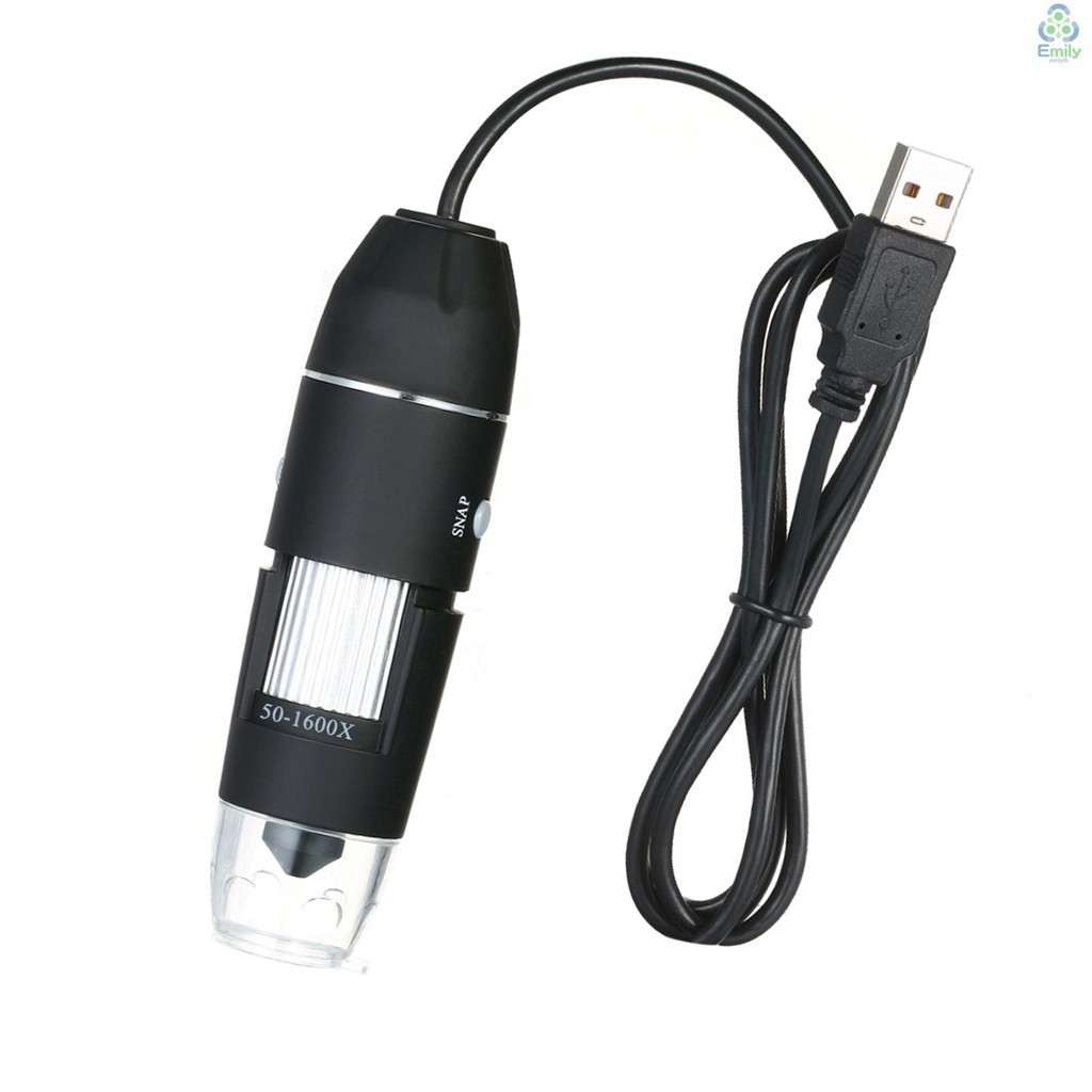 กล้องจุลทรรศน์ดิจิทัล 1600X ขยาย USB พร้อมฟังก์ชั่น OTG ไฟ LED 8 ดวง แว่นขยาย พร้อมขาตั้ง ...
