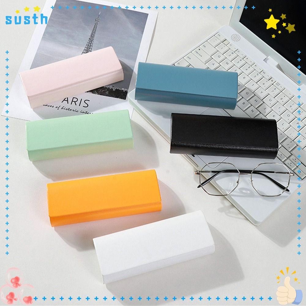 Susth กล่องใส่แว่นตากันแดด สีพื้น ทนต่อแรงกด พับได้ สไตล์เรโทร | Shopee ...