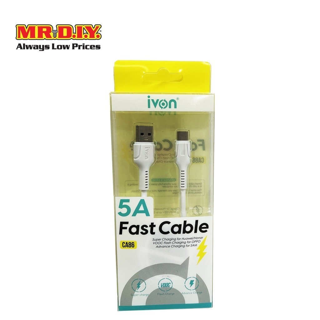 IVON สายชาร์จเร็ว Type C ความยาว1เมตร | Shopee Thailand