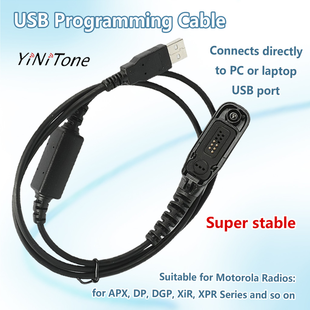 Pmkn4012b สายการเขียนโปรแกรม USB สําหรับ Motorola Walkie Talkie XPR6550 ...