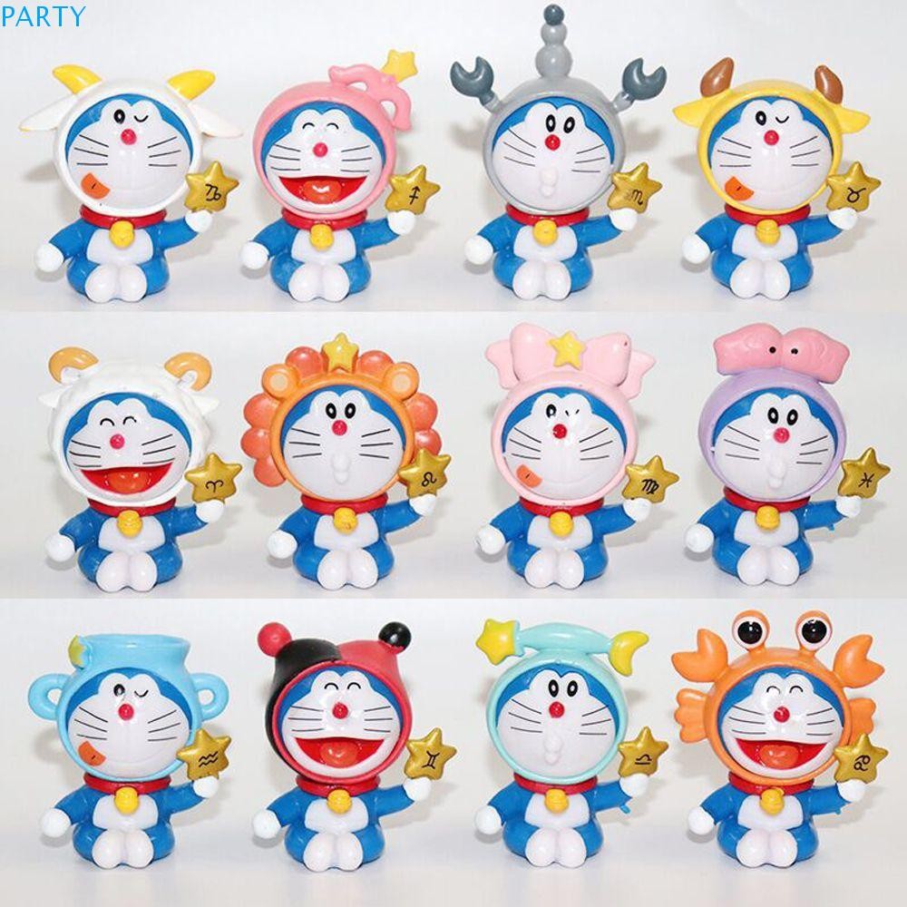 Party Doraemon Action Figure เดสก์ท็อปตกแต่งน่ารักการ์ตูนรุ่น PVC รูป Q ...