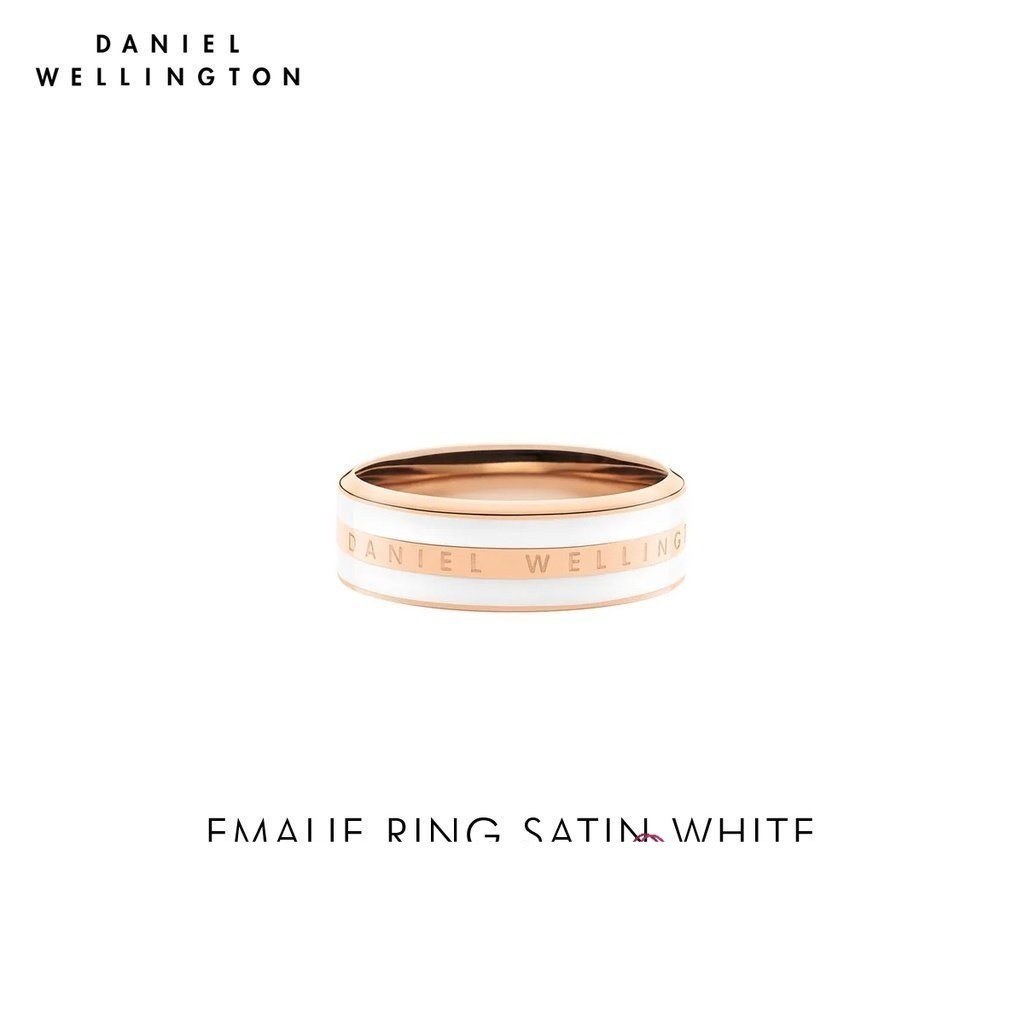 (ทักแชทรับโค้ด) Daniel Wellington แหวน EMALIE RING SATIN WHITE 52 มม สี ...