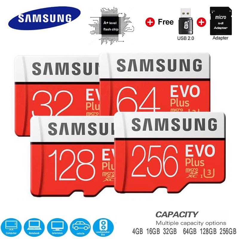 Samsung TF การ์ด SD แฟลชไดรฟ์ การ์ดหน่วยความจํา Microsd 16GB-512G EVO+ ...