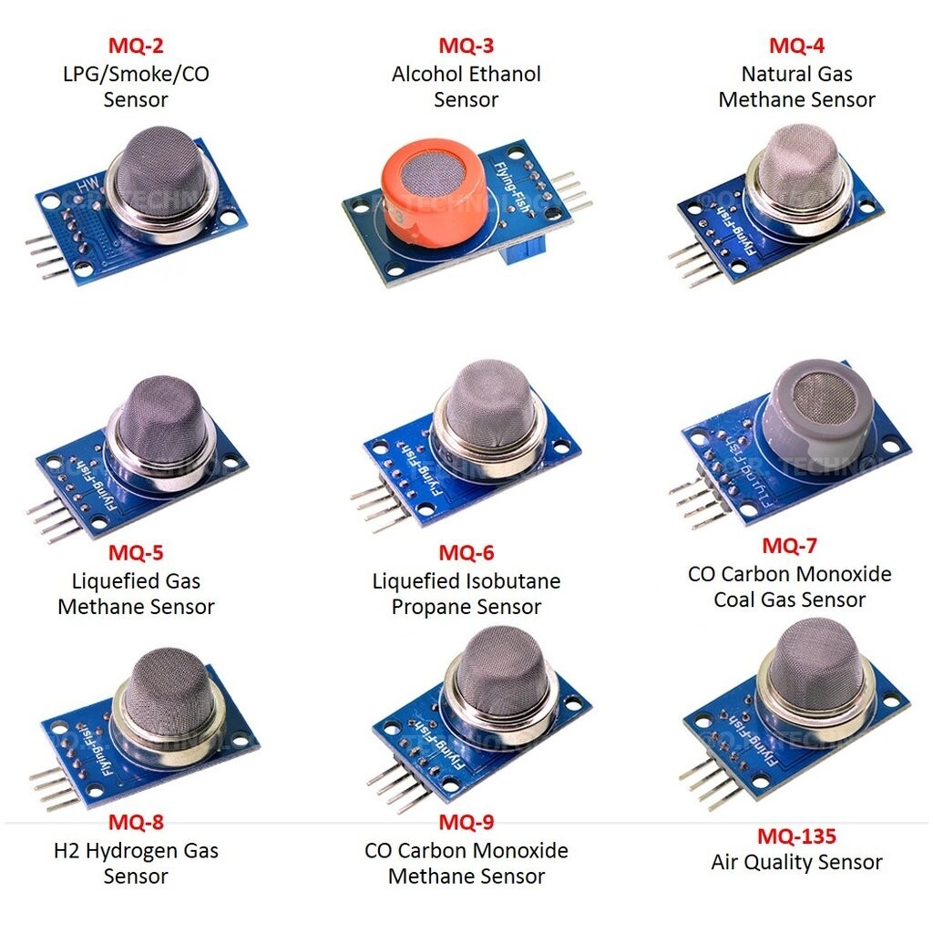 เซนเซอร์ตรวจจับก๊าซ เซนเซอร์แก๊ส ควัน Gas Sensor Hazardous Gas ...