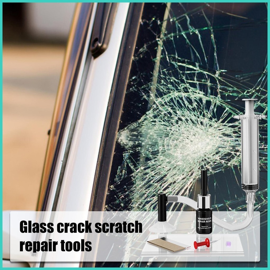 ชุดซ่อมกระจกหน้าแตก ชิปซ่อมกระจกหน้ารถ ชิปซ่อมกระจกแตก น้ํายาซ่อมกระจก ...