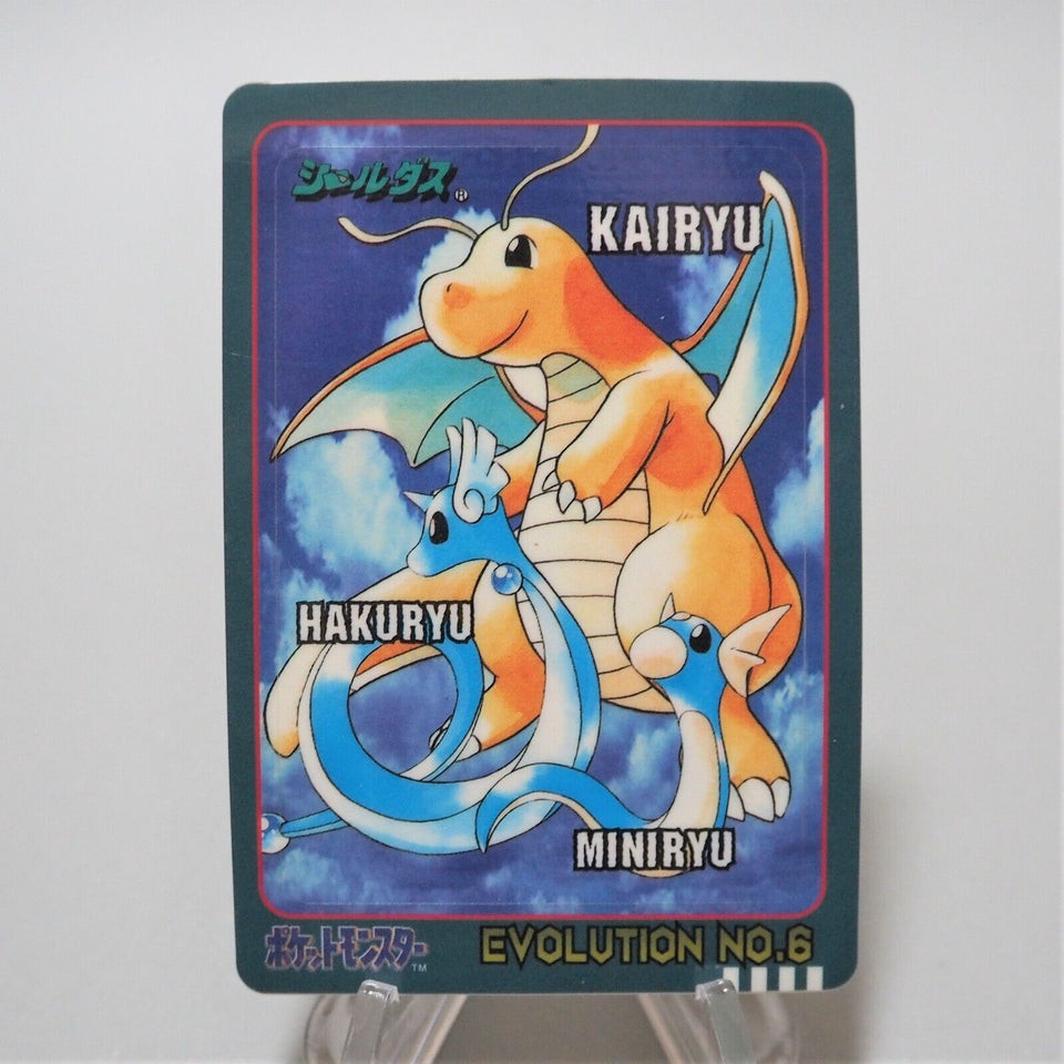 Pokemon Card Sealdass Dragonite Dragonair Dratini Vintage Sticker ...